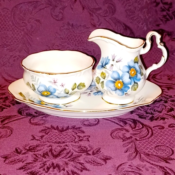 Royal Albert | Dining | Royal Albert Blue Flower Mini Creamer Open ...